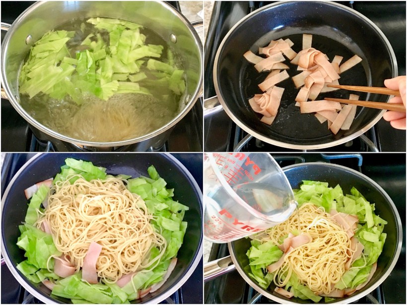 Ham and Cabbage Spaghetti | Your Home for Homemade Japanese Food